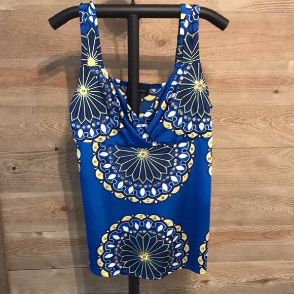 INC International Concepts | Tops | 5 For 2 Inc Royal Blue Yellow Tank ...
